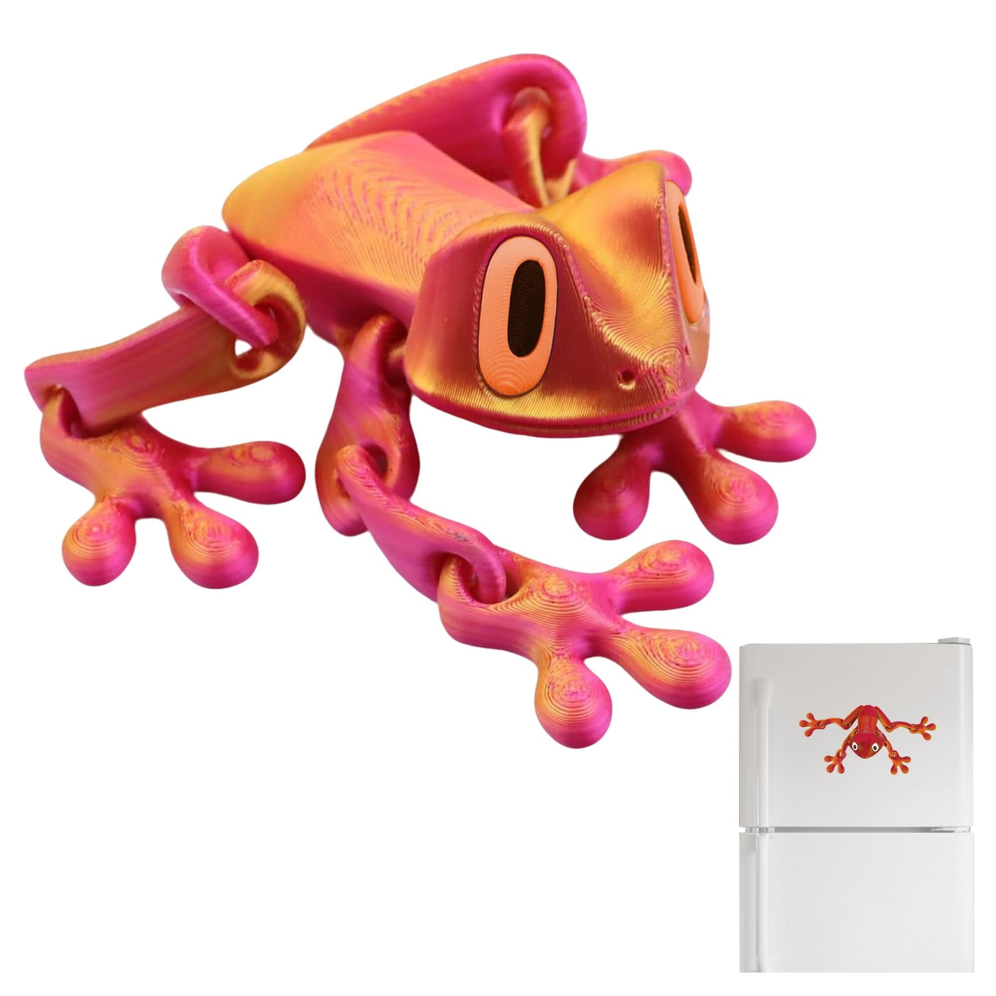 3D Printed Creative Magnetic Frog Refrigerator Magnet, Realistic ...