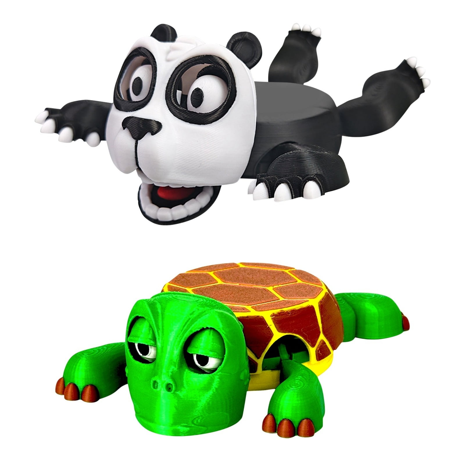 3D Printed Creative Panda&Turtle,3D Coaster,Funny Toy Base Decorative ...