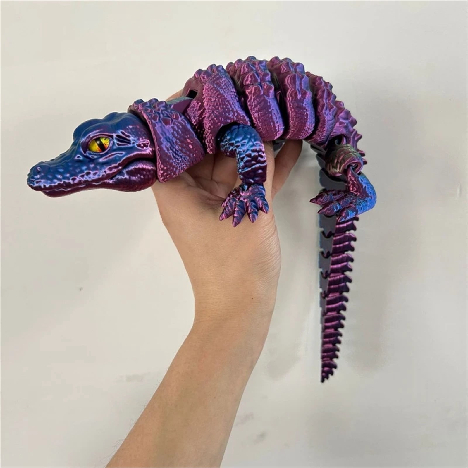3D Printed Crocodile with Integrated Joint Mouth Movable for Children's ...