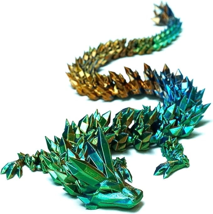 3D Printed Crystal Dragon Cheap,Flexible Crystal Dragon Statue Without ...