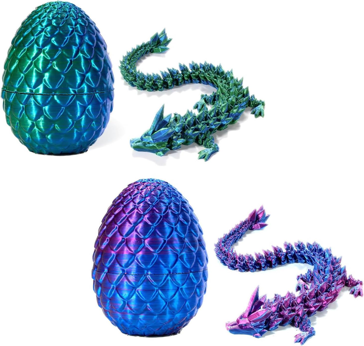 3D Printed Dragon Egg, 3D Printed Articulated Dragon with Dragon Inside ...