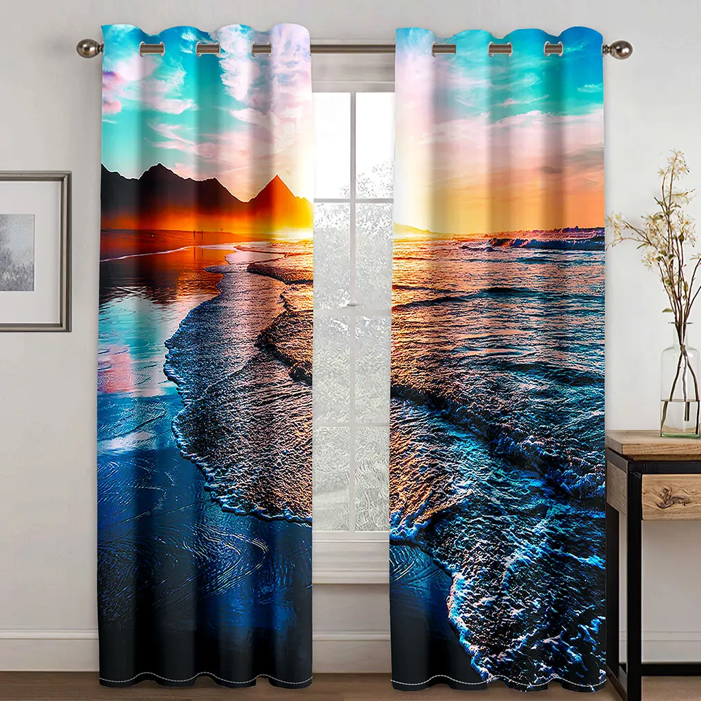 3D Printed Custom Personalized Natural Scenery Sea Beach Blue 50% ...