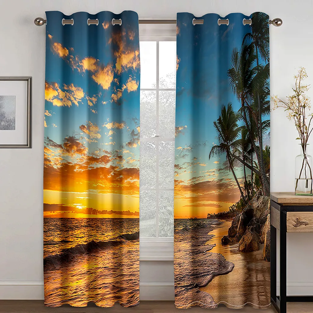 3D Printed Custom Personalized Natural Scenery Sea Beach Blue 50% ...