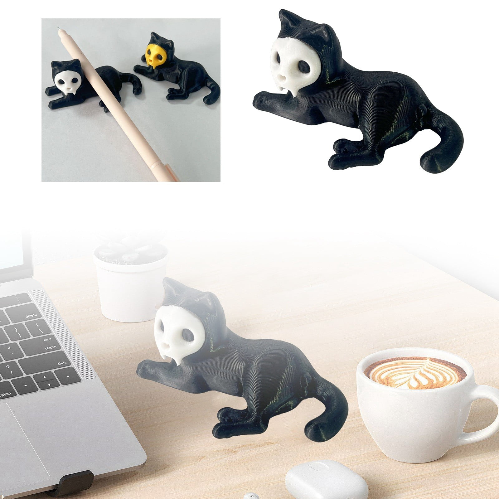 3D Printed Cute Cat Pencil Holder - Adorable Desktop and Home ...