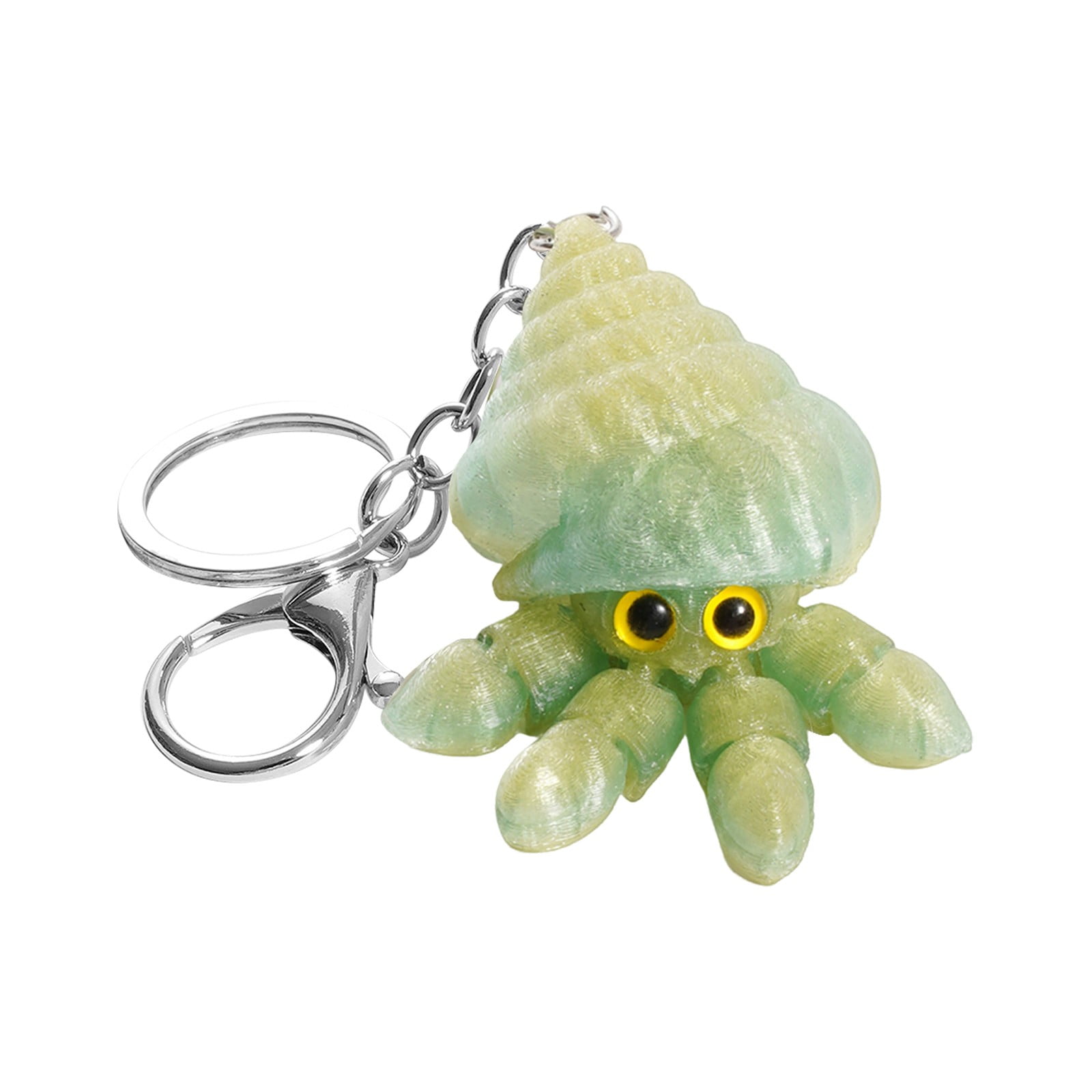 3D Printed Cute Hermit Crab Keychain, Adorable 3D Ocean Backpack Zipper ...
