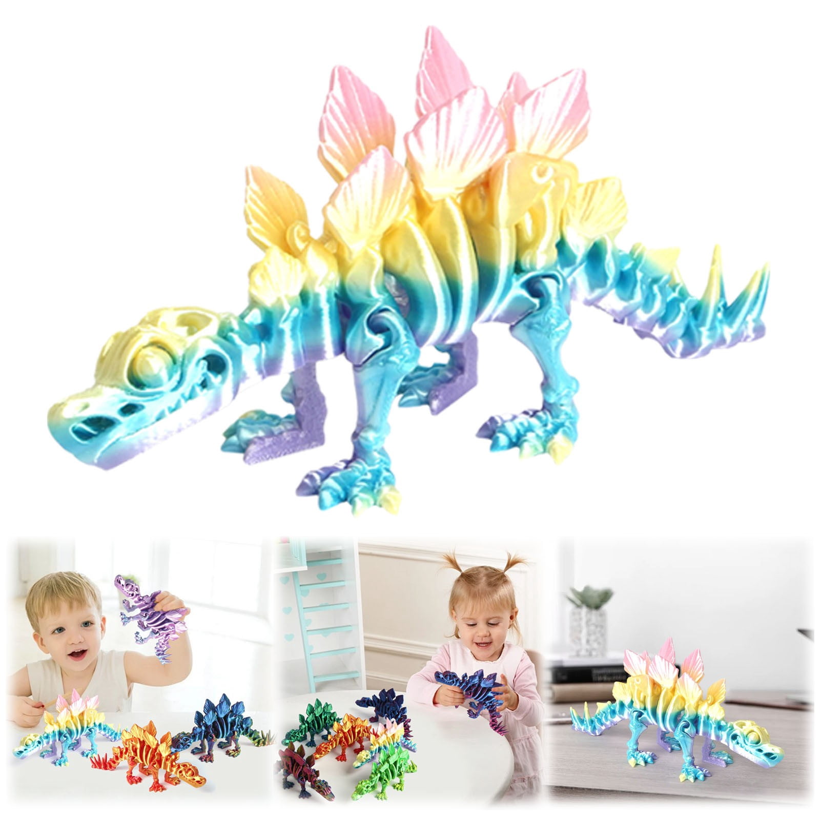 3D Printed Dinosaur,Dinosaur Skeleton Toy-3D Printed Animals Dragon ...