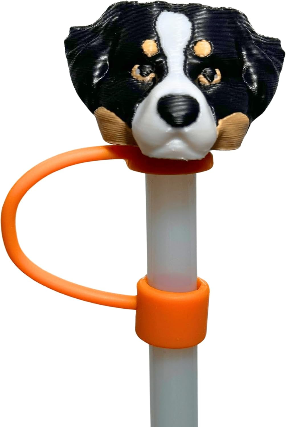 3D Printed Dog Straw Toppers – Cute Dog Straw Caps with Random Silicone ...