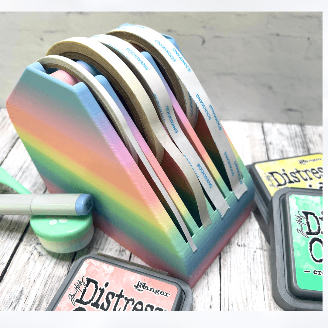 3D Printed Double Sided TAPE DISPENSER Crafting Tear Tape Holder ...