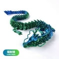 3D Printed Dragon 12In, 3D Printed Flexible Articulated Crystal Dragon ...