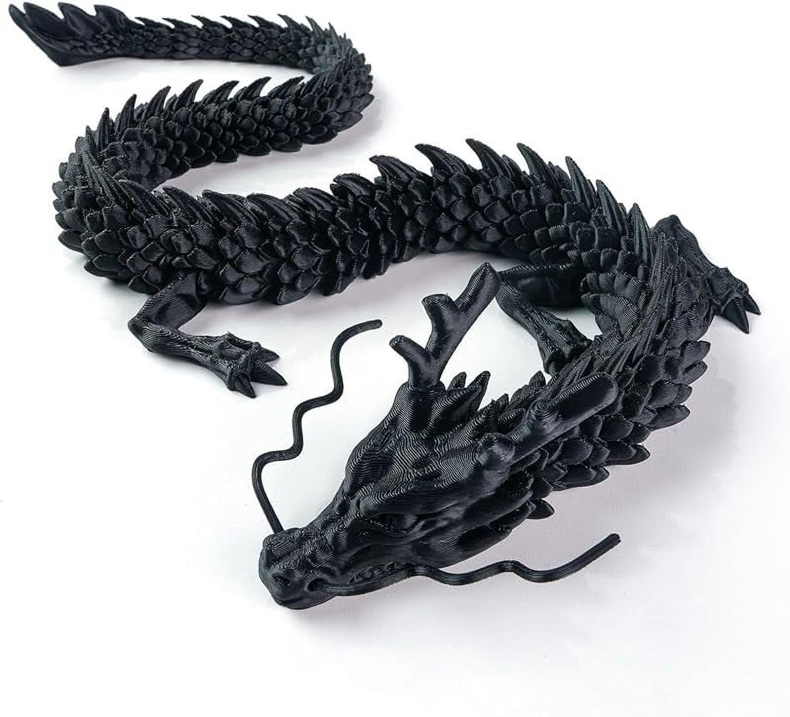 3D Printed Dragon - 18 inch Articulated Dragon Crystal Dragon Fidget ...