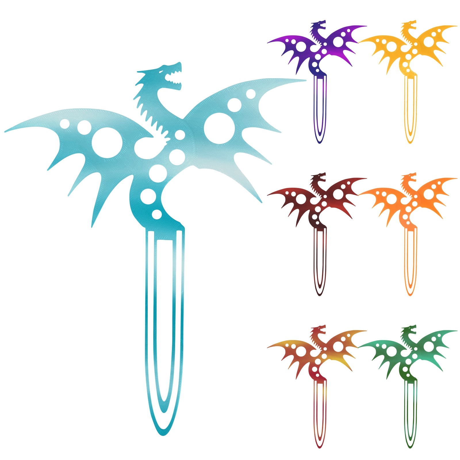 3D Printed Dragon Bookmark with Hole Super Invincible Abstract Creative ...