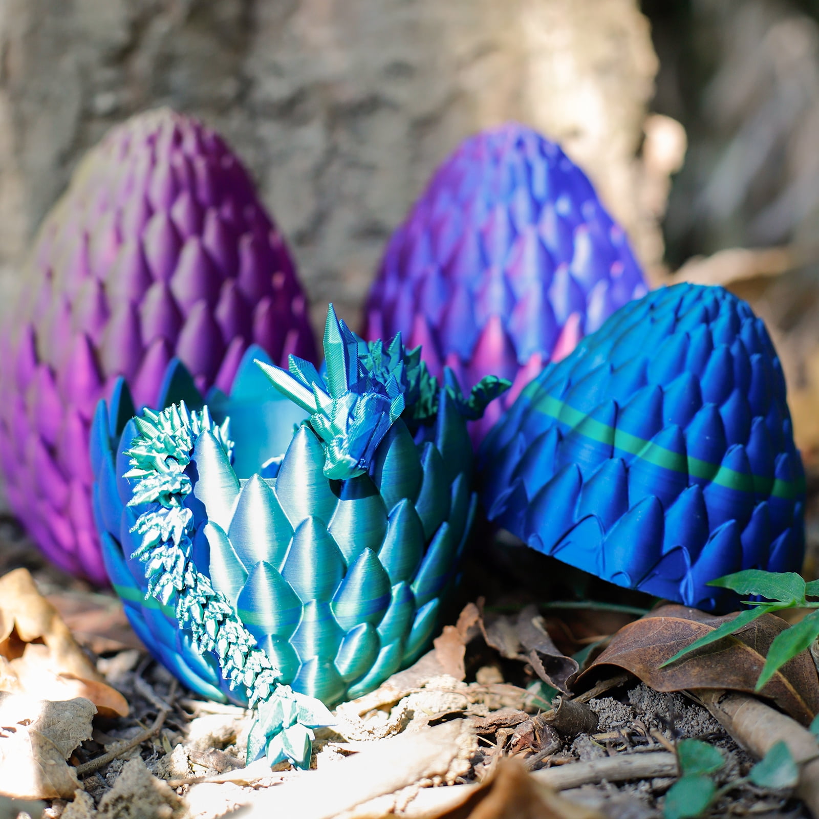3D Printed Dragon, Crystal Dragon Fidget Toy, Articulated Dragon Eggs ...