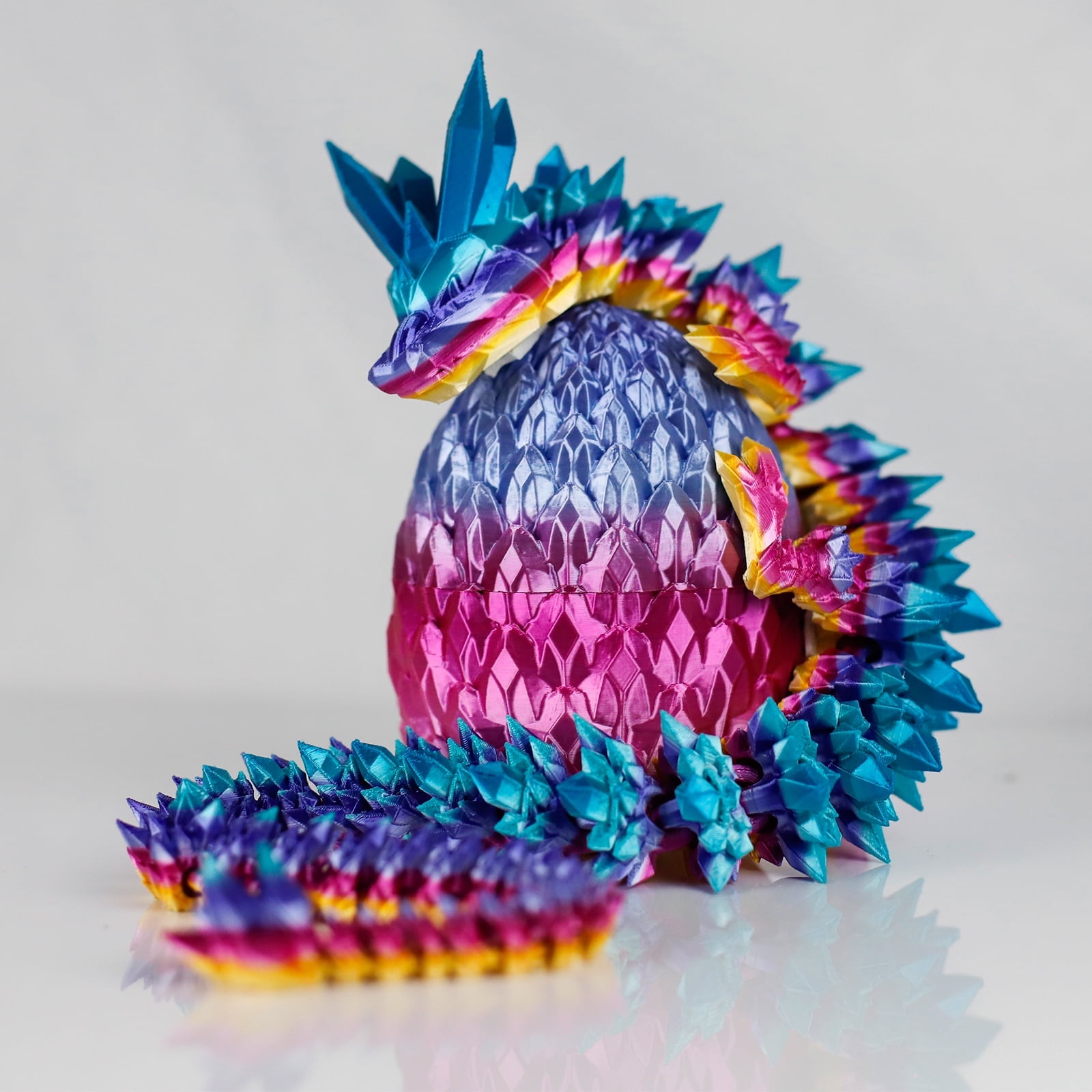 3D Printed Dragon, Crystal Dragon Fidget Toy, Articulated Dragon Eggs ...