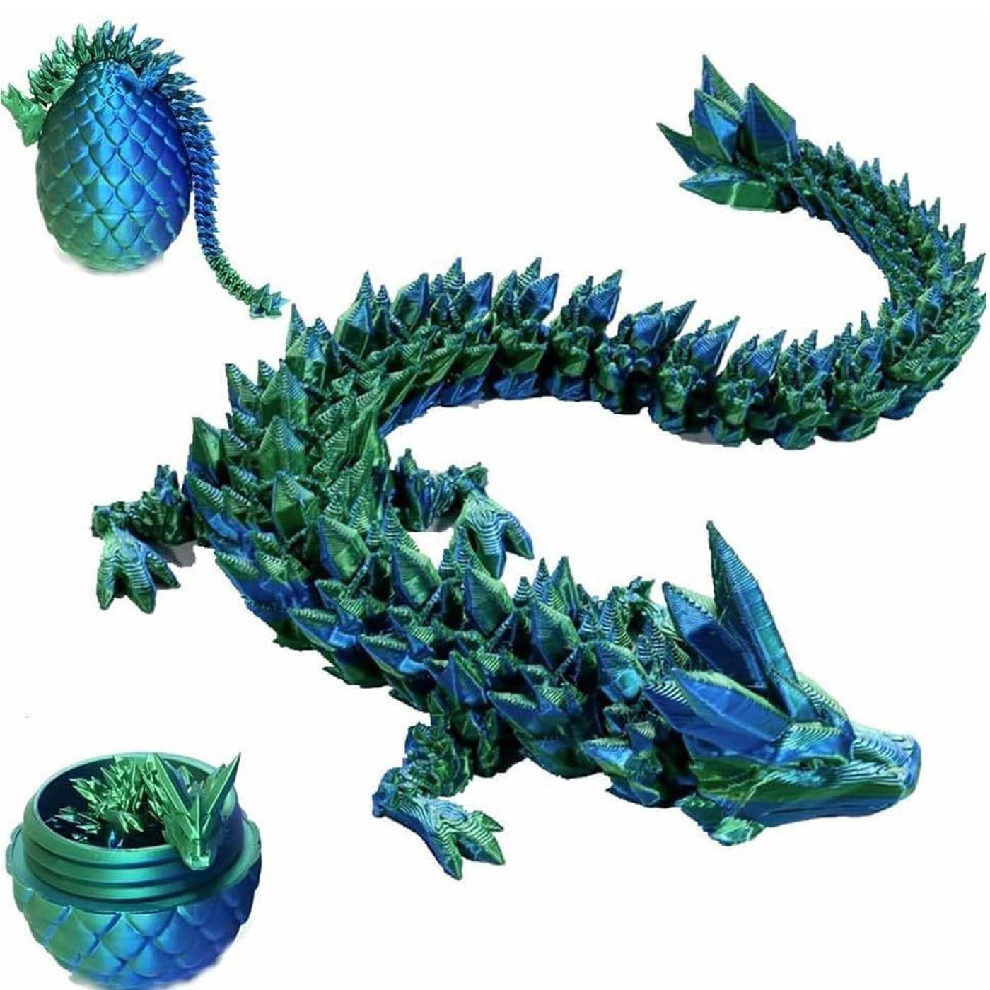 3D Printed Dragon Easter Egg, Mystery Crystal Dragon Fidget Toys ...