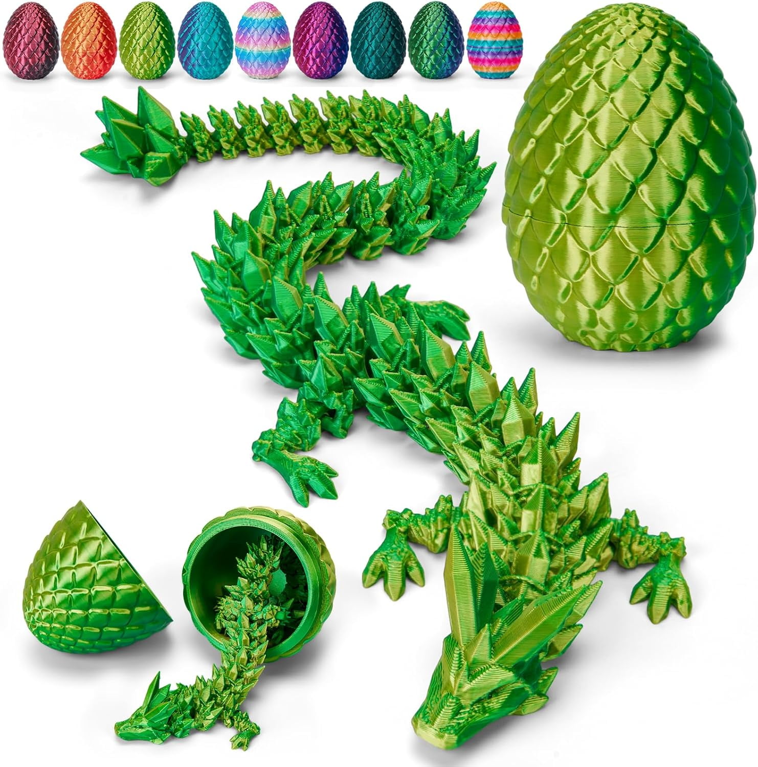 3D Printed Dragon Easter Eggs, Cool 3D Printer Articulated Crystal ...