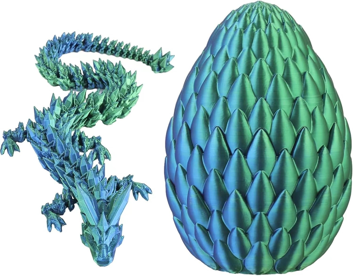 3D Printed Dragon Egg, 12" Full Articulated Dragon Crystal Dragon with ...