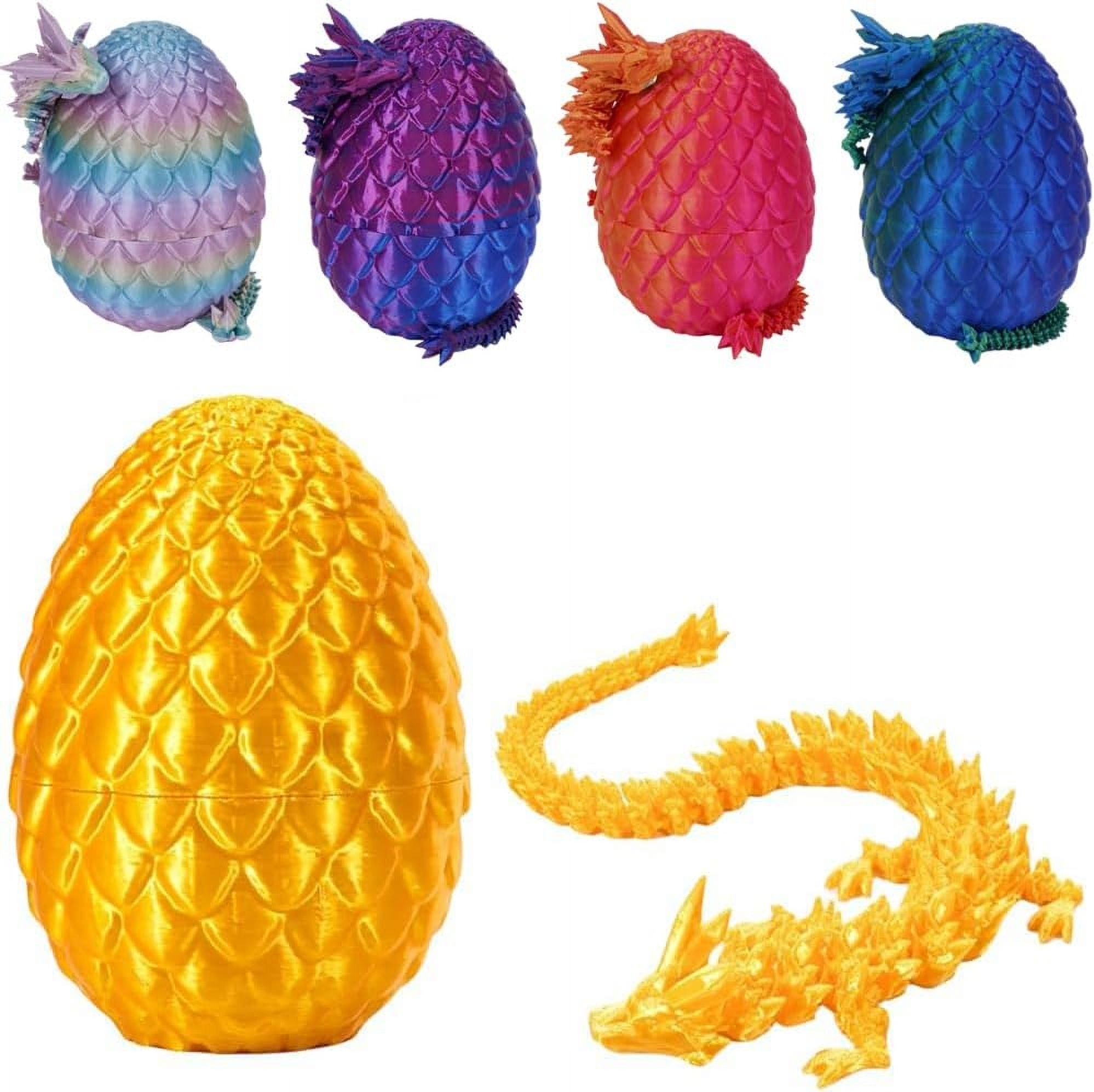3D Printed Dragon Egg, 12" Full Articulated Dragon Crystal Dragon with ...