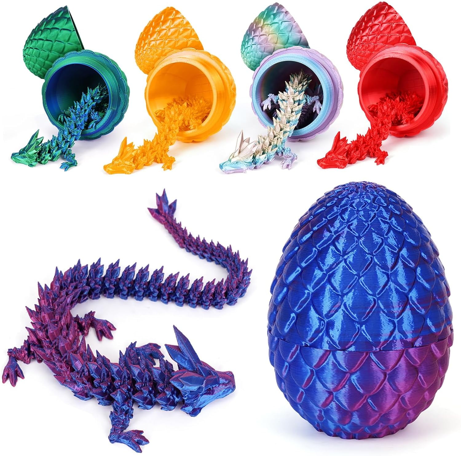 3D Printed Dragon Egg, 12 inch Crystal Dragon Fidget Toys, Full ...