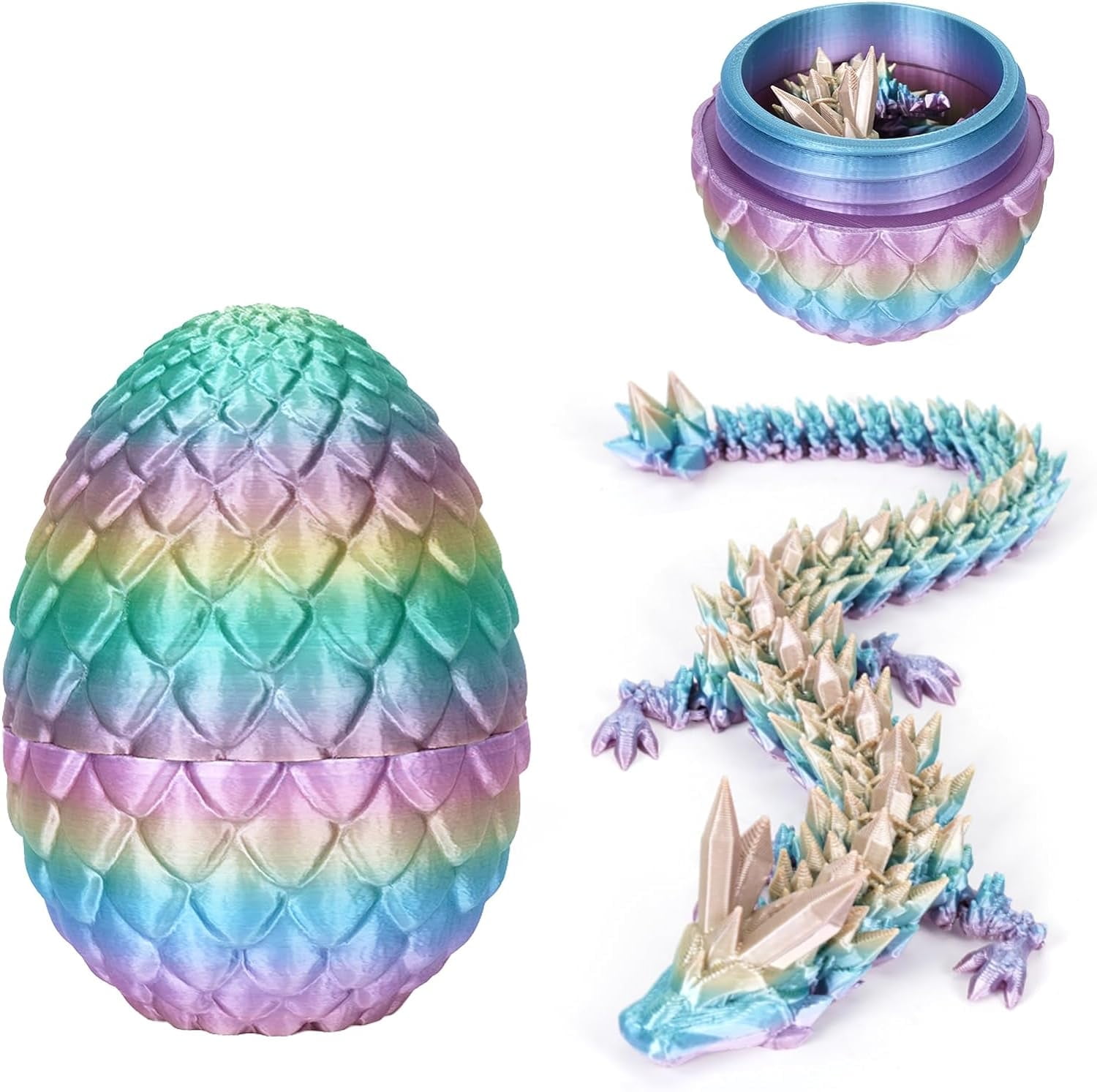 3D Printed Dragon Egg 12 inch Crystal Dragon Fidget Toys Full ...