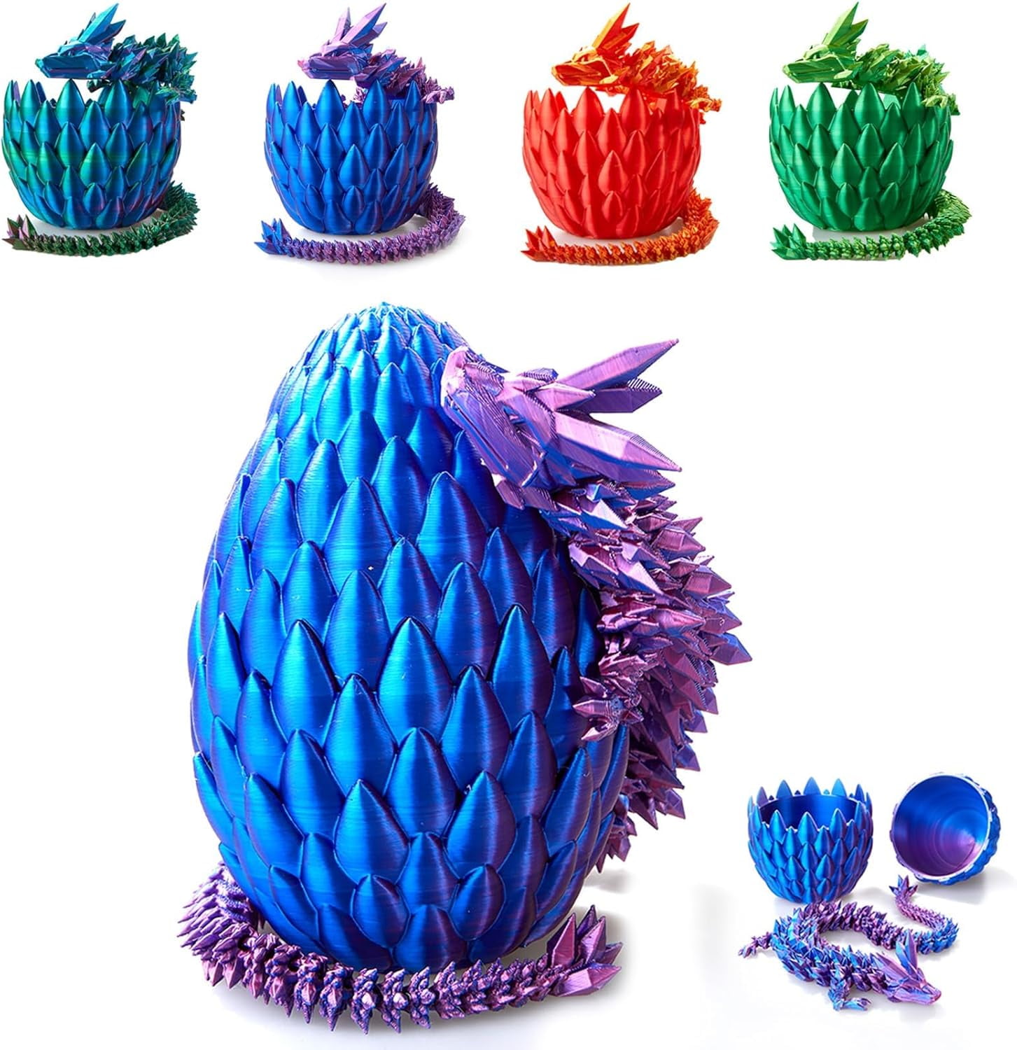 3D Printed Dragon Egg, 15Inch Crystal Dragon,Easter Eggs,Surprise Egg ...