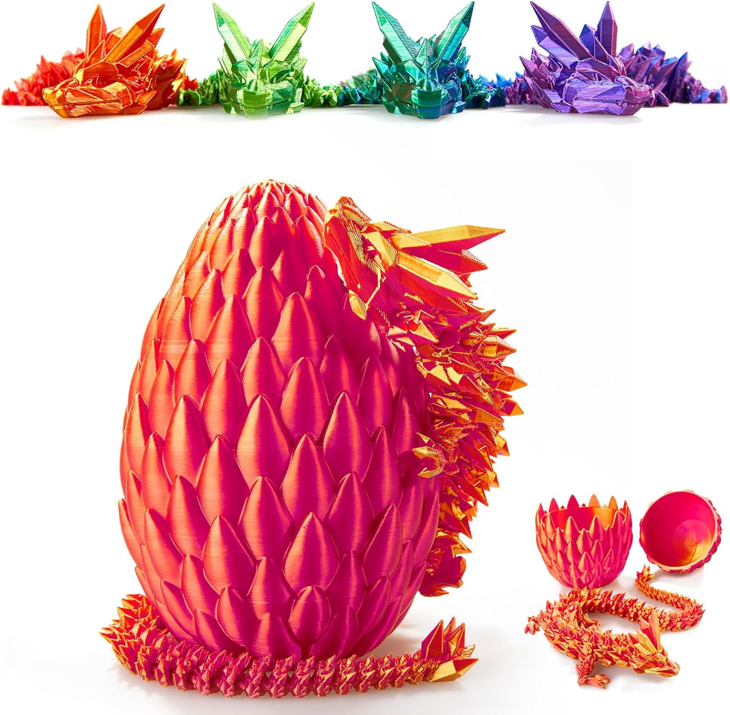 3D Printed Dragon Egg, 15Inch Crystal Dragon,Easter Eggs,Surprise Egg ...