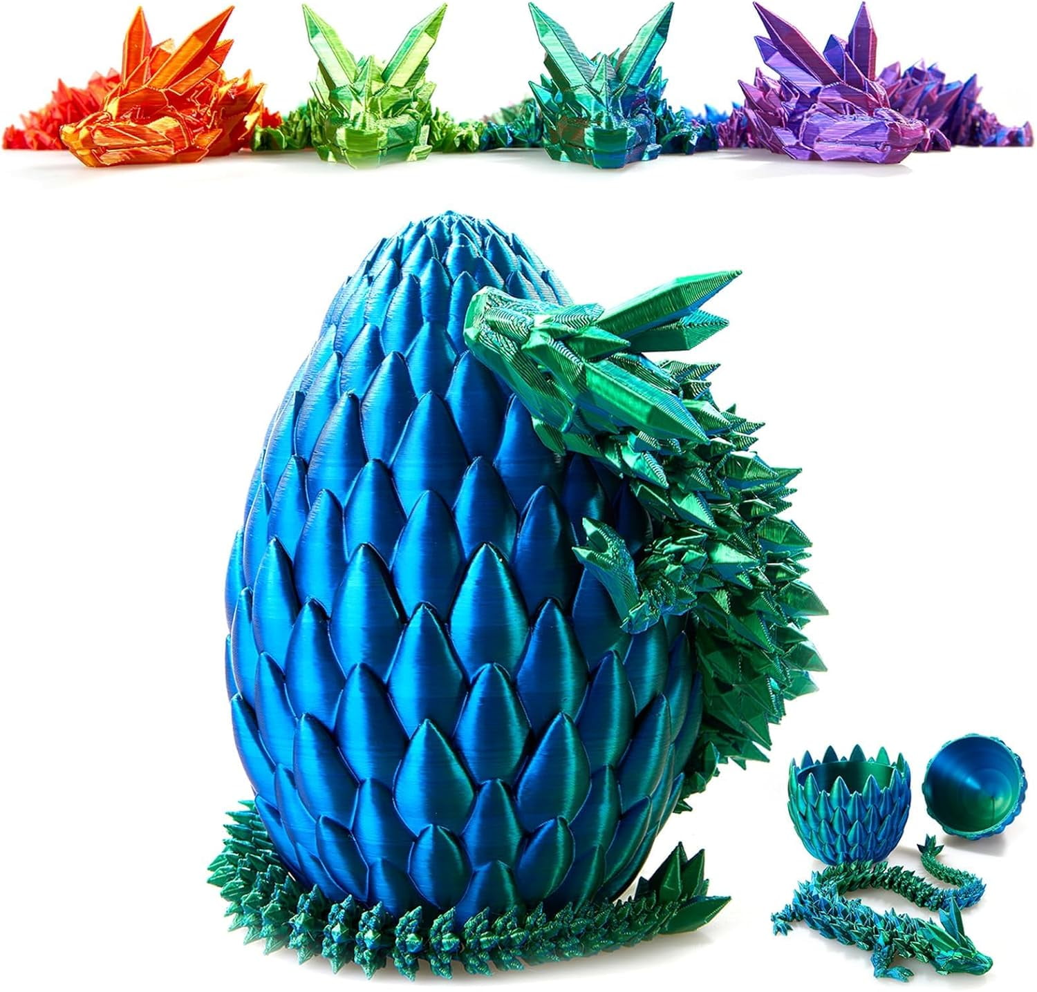 3D Printed Dragon Egg, 15Inch Crystal Dragon,Easter Eggs,Surprise Egg ...