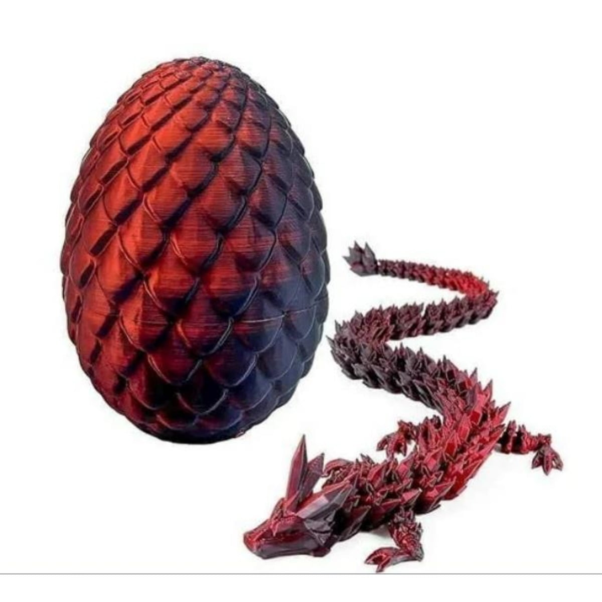 3D Printed Dragon Egg, 3D Printed Articulated Dragon with Dragon Inside ...