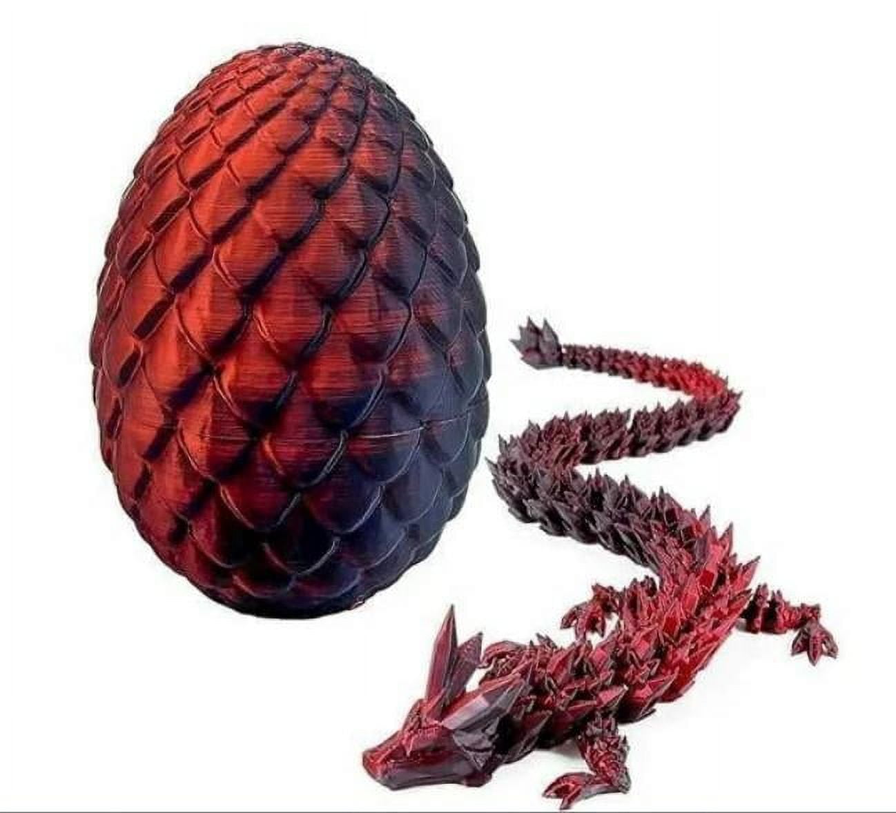 3D Printed Dragon Egg, 3D Printed Articulated Dragon with Dragon Inside ...