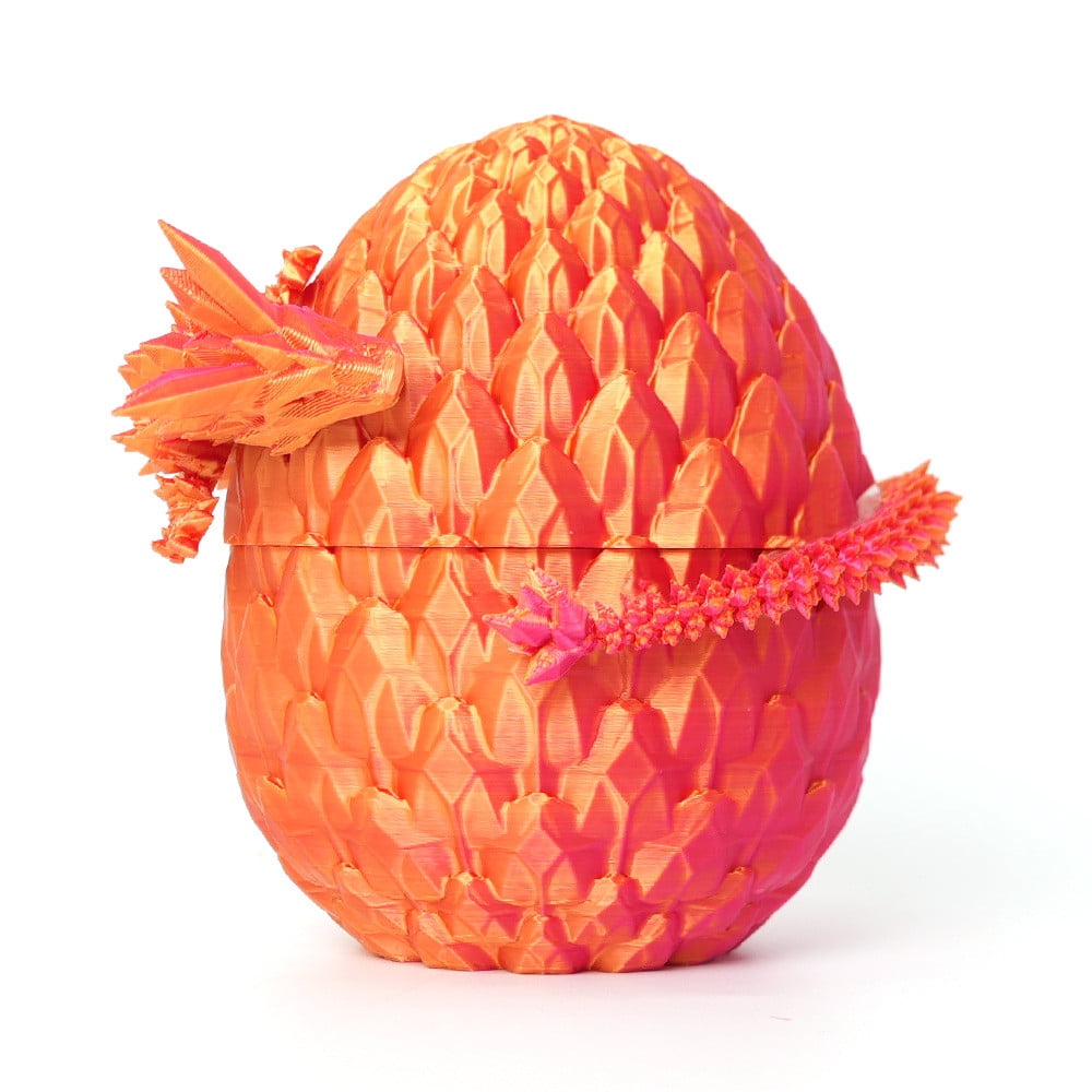 3D Printed Dragon Egg Crystal Dragon Fidget Toy Full Articulated Dragon ...
