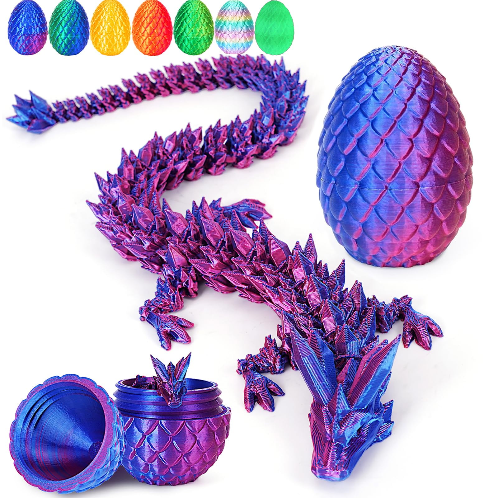 3D Printed Dragon Egg,Dragon Eggs with Dragon Inside,Crystal Dragon ...