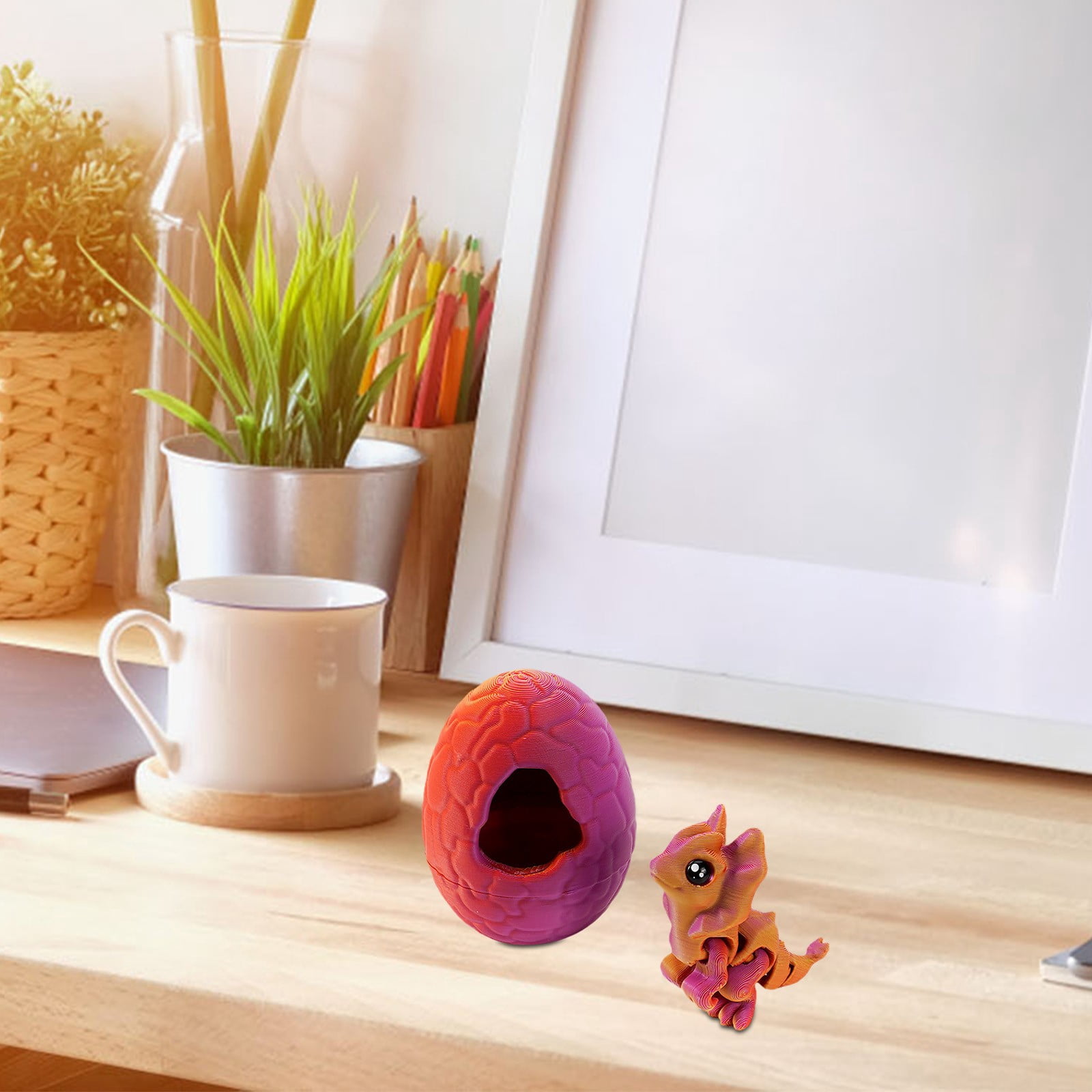 3D Printed Dragon Egg & Dragon Set Cute Pet Dragon Easter Decor Toy ...