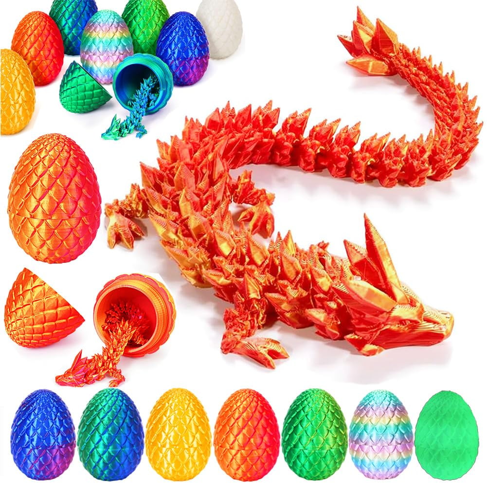 3D Printed Dragon Egg, Easter Eggs Mythical Dragon Eggs with Dragon ...