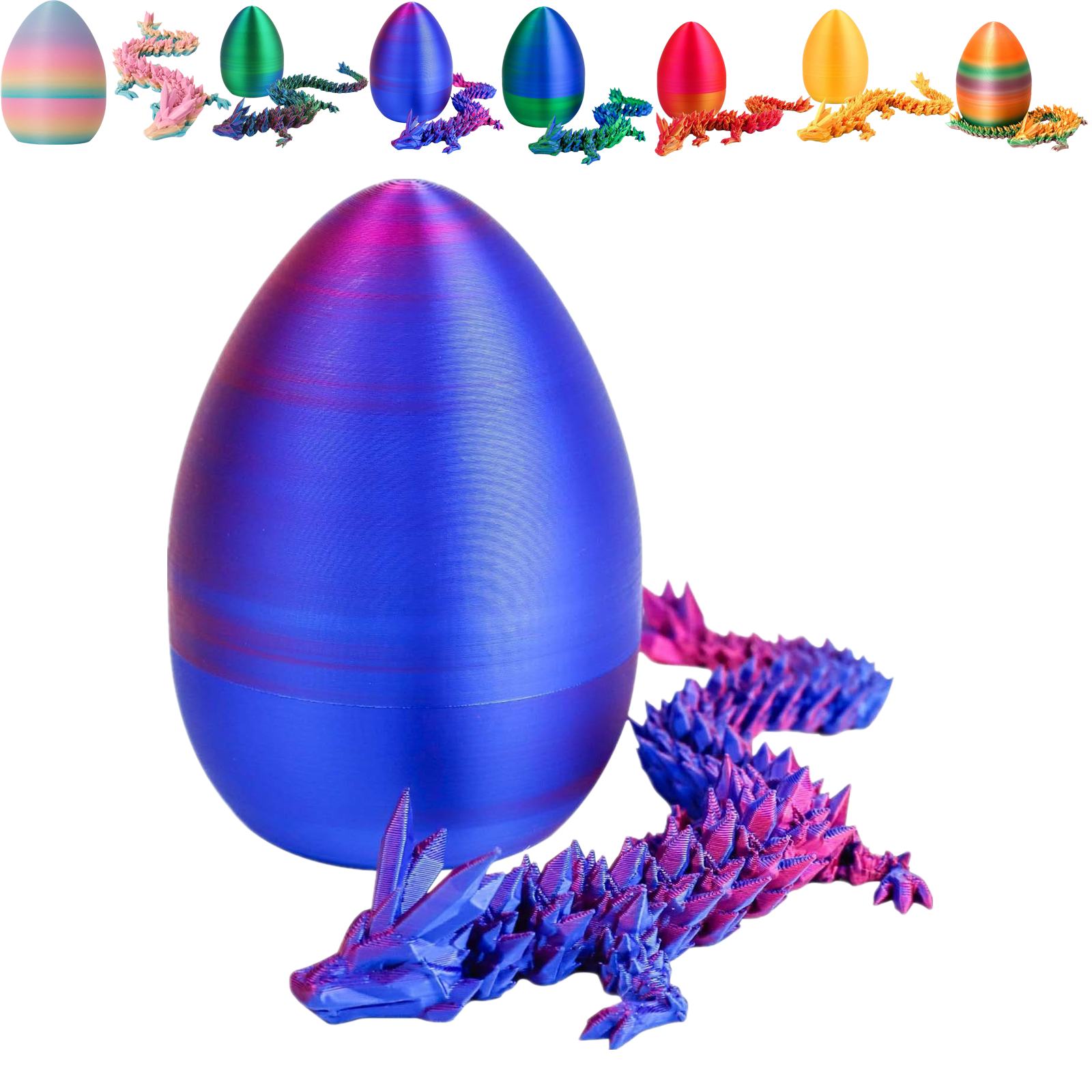 3D Printed Dragon Egg, Dragon Eggs with Dragon Inside, Crystal Dragon ...