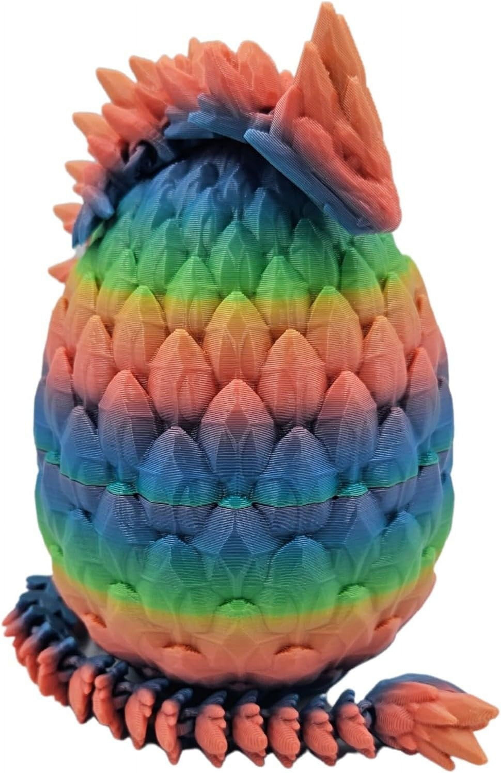 3D Printed Dragon in Egg,Full Articulated Dragon Crystal Dragon with ...