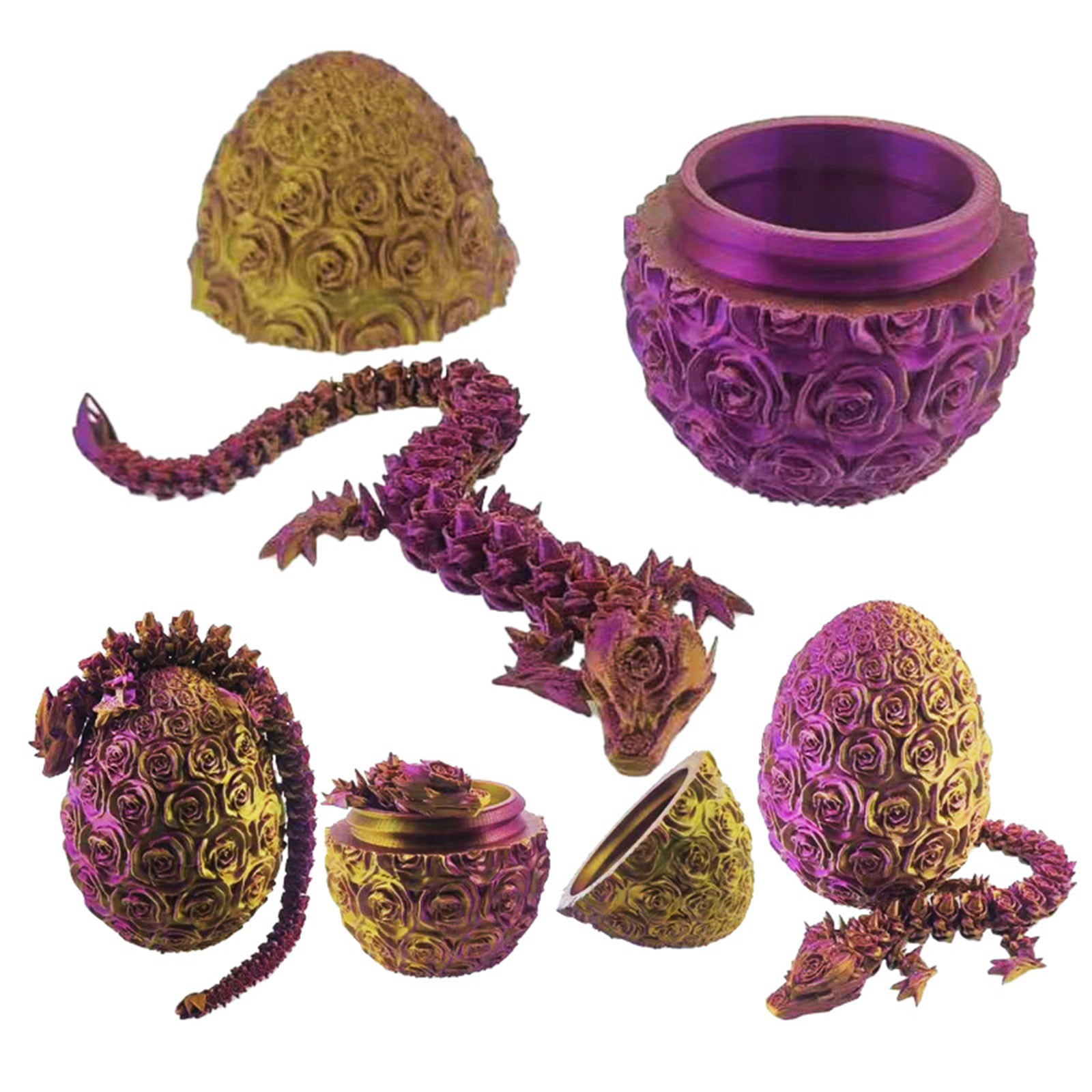 3D Printed Dragon Egg Full Articulated Rose Dragon Egg Toys,Dragon Eggs ...
