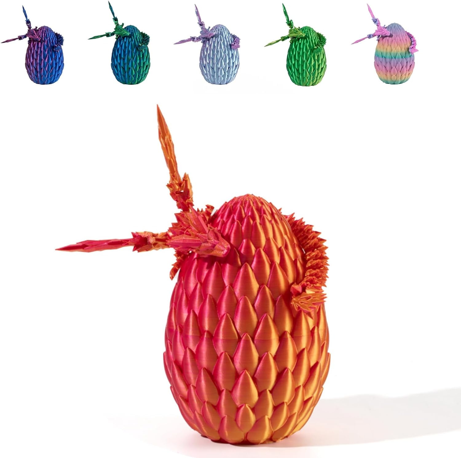 3D Printed Dragon Egg with Dragon Inside, Articulated Flying Dragon ...