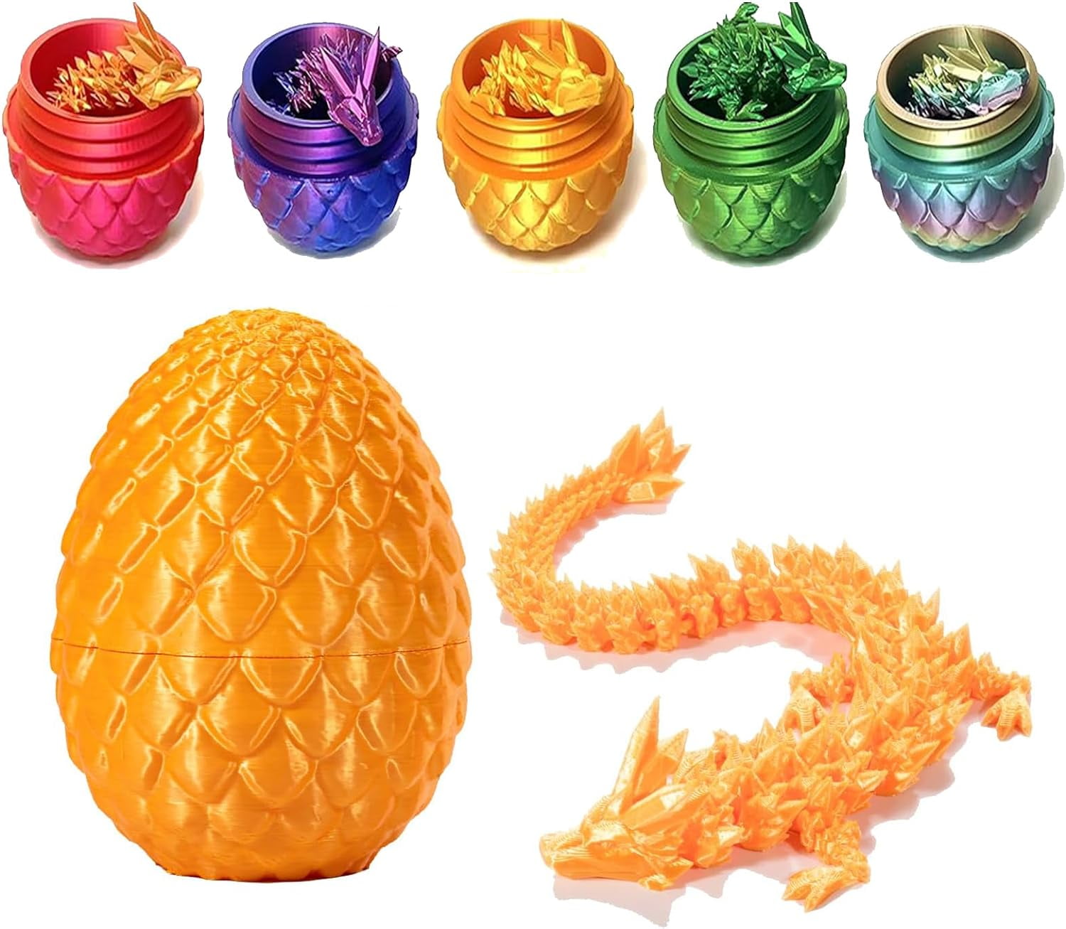 3D Printed Dragon Egg, Mystery Crystal Dragon Egg Fidget Toys Surprise ...