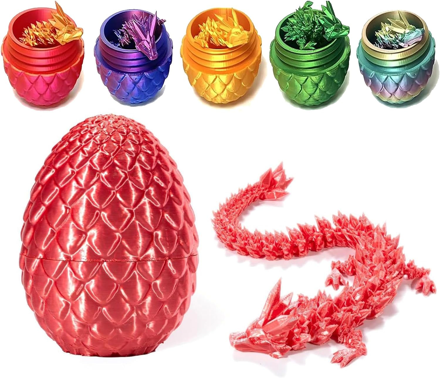 3D Printed Dragon Egg, Mystery Crystal Dragon Egg Fidget Toys Surprise ...