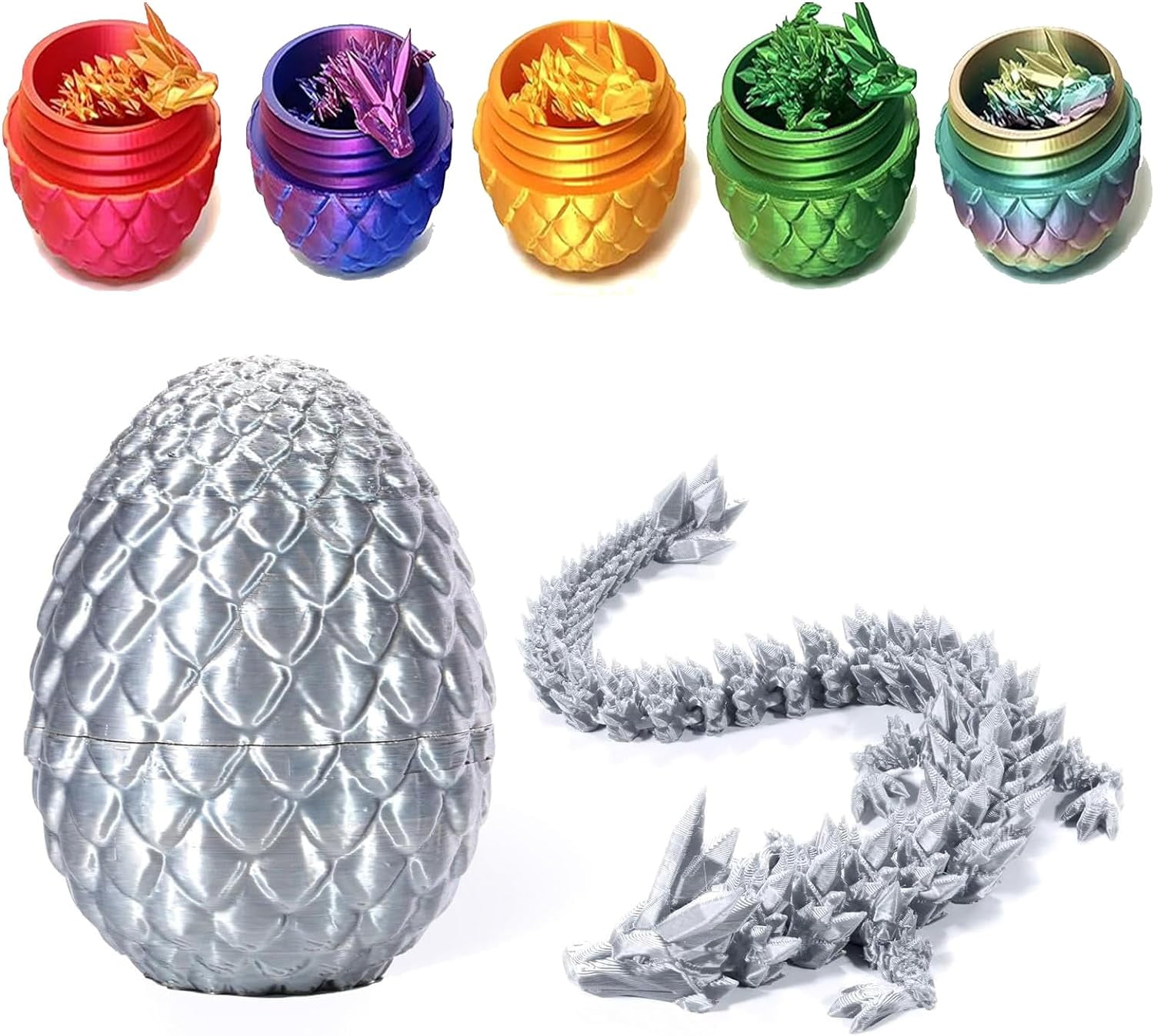 3D Printed Dragon Egg, Mystery Crystal Dragon Egg Fidget Toys Surprise ...
