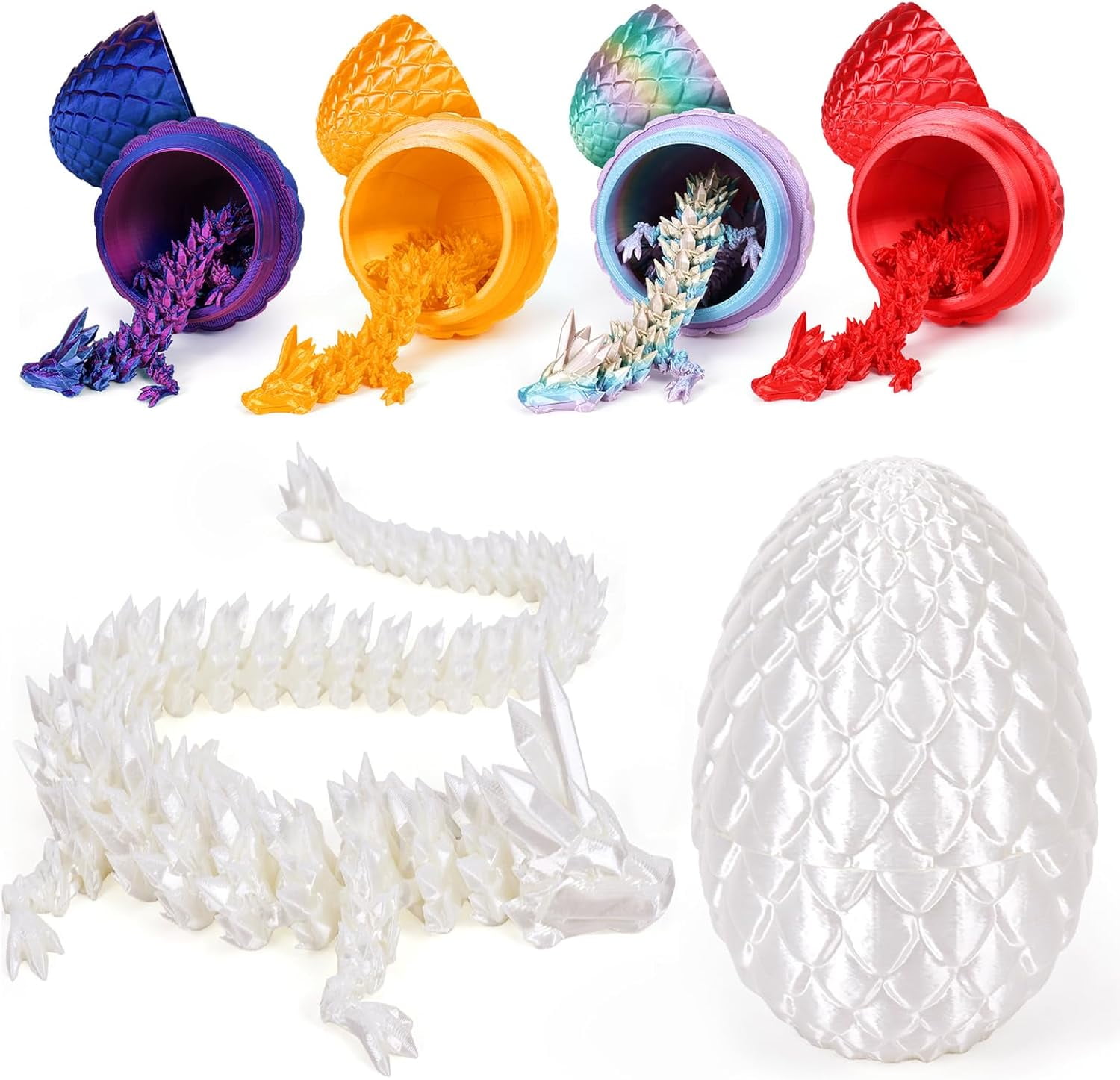 3D Printed Dragon Egg, Mystery Crystal Dragon Egg Fidget Toys Surprise ...