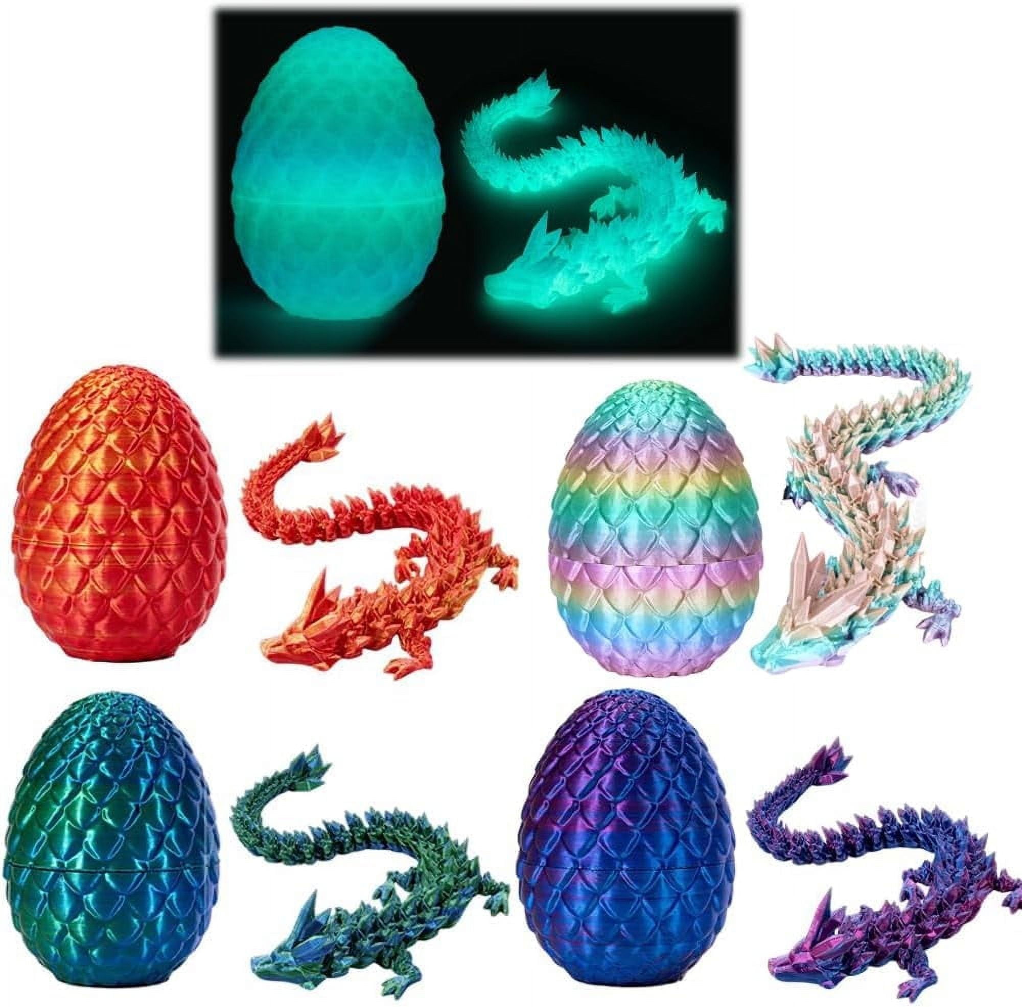 3D Printed Dragon Egg, Mystery Crystal Dragon Egg Fidget Toys Surprise ...