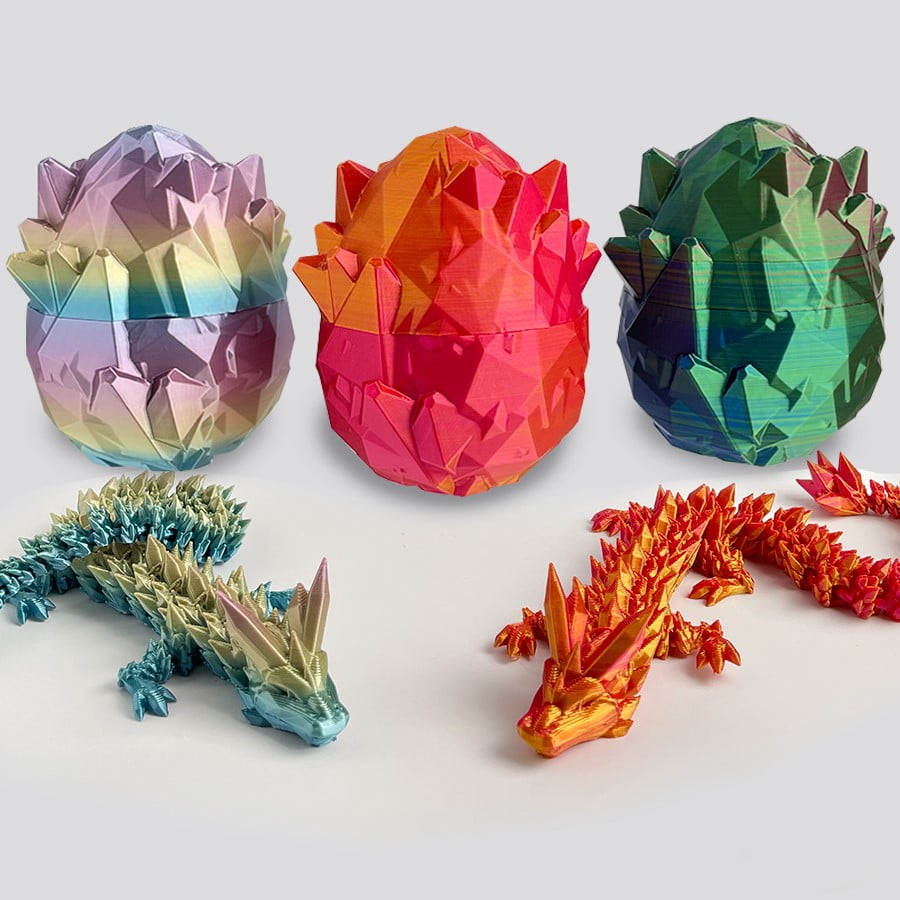 3D Printed Dragon Egg, Mystery Crystal Dragon Eggs, Surprise, Medium ...