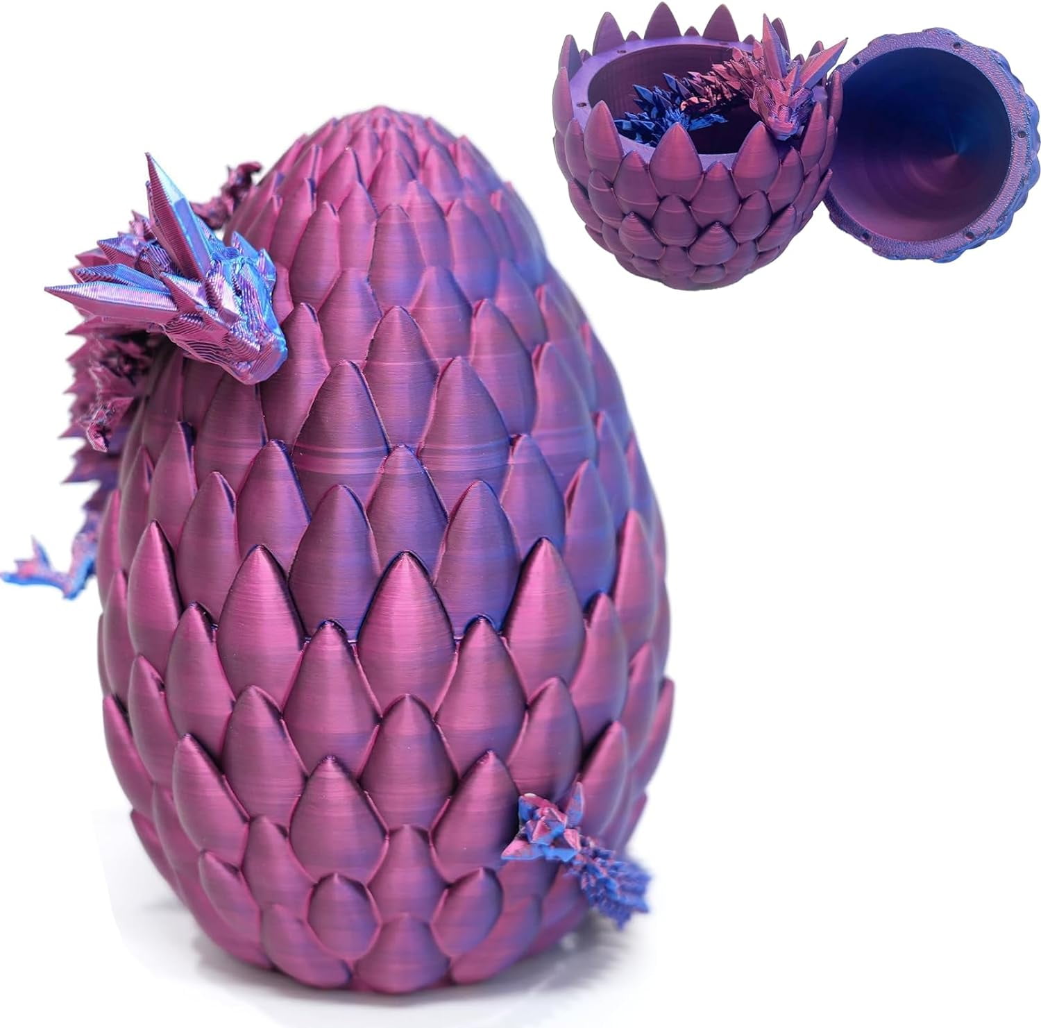 3D Printed Dragon Egg,Mystery Crystal Dragon Fidget Toys,Articulated ...