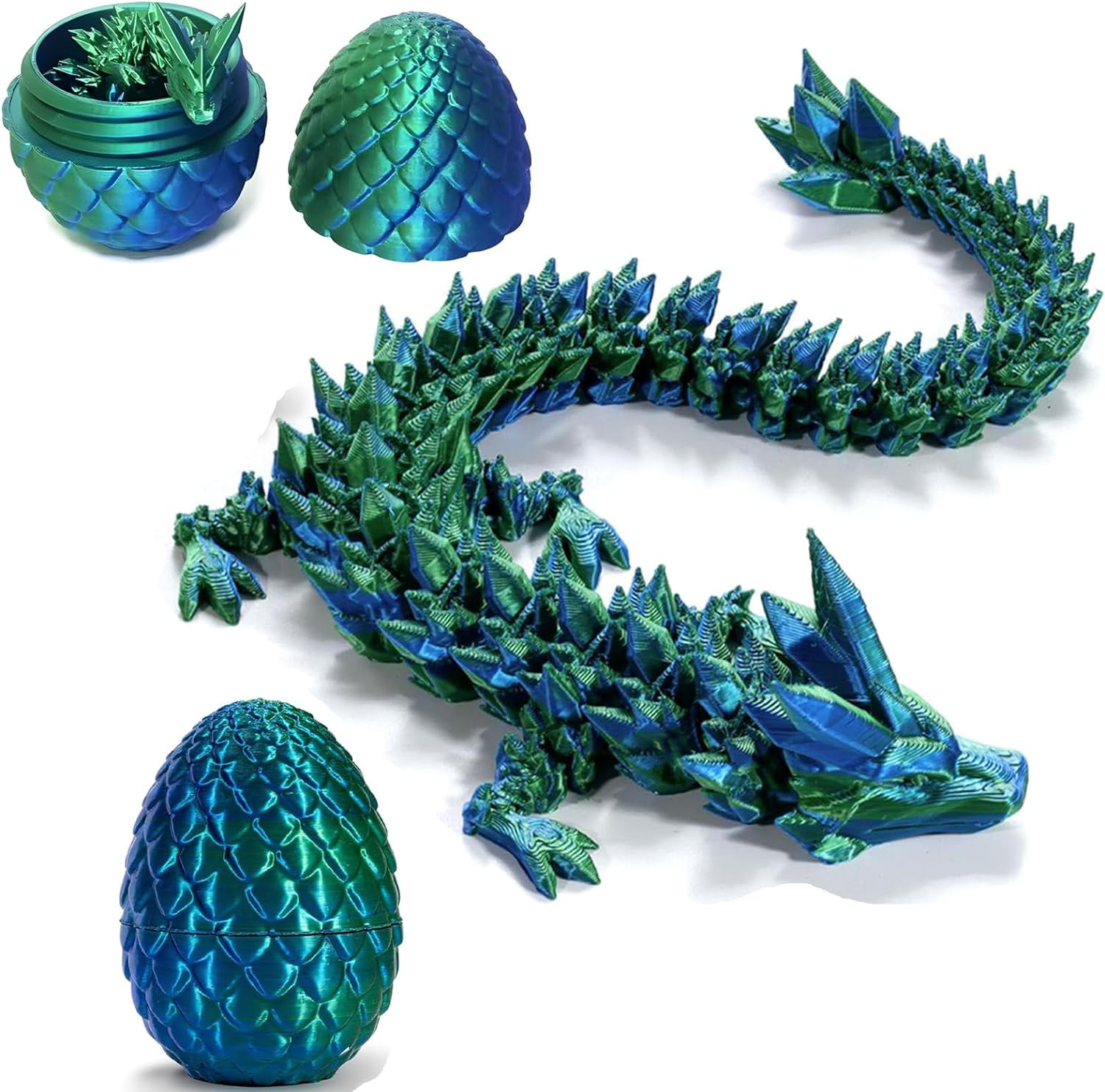 3D Printed Dragon Egg,Mystery Crystal Dragon Fidget Toys,Articulated ...