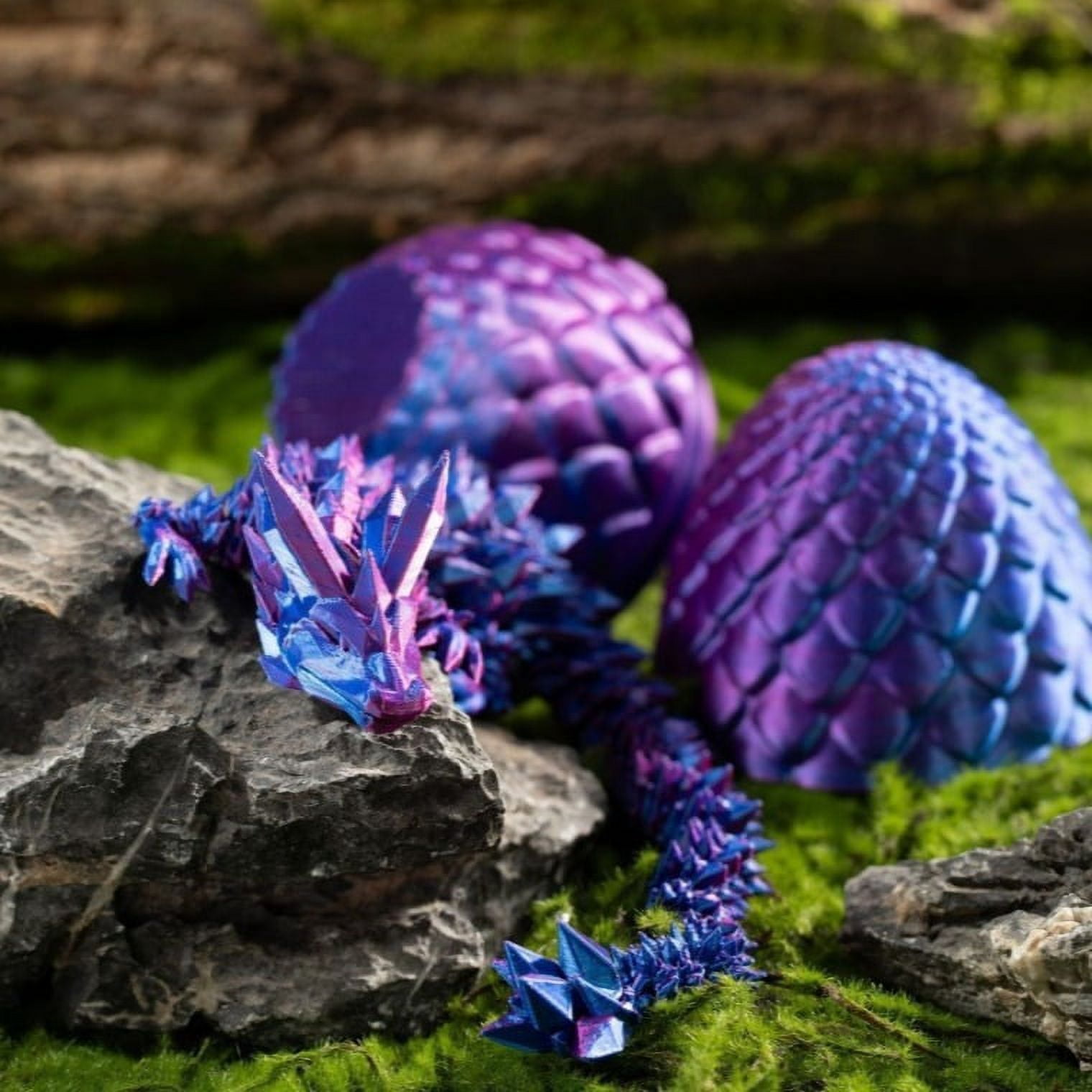 3D Printed Dragon Egg,Mystery Crystal Dragon Fidget Toys,Articulated ...