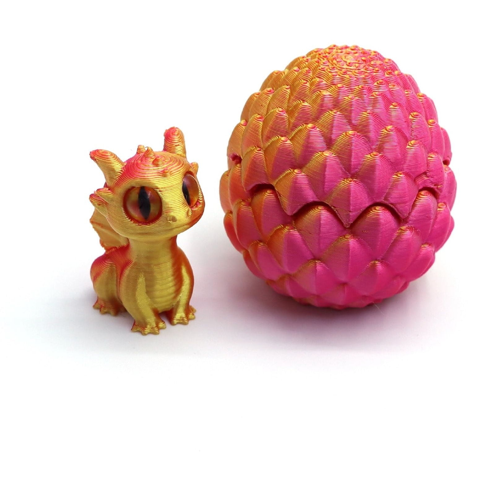 3D Printed Dragon in Egg Set - Fully Articulated Poseable Figure with ...