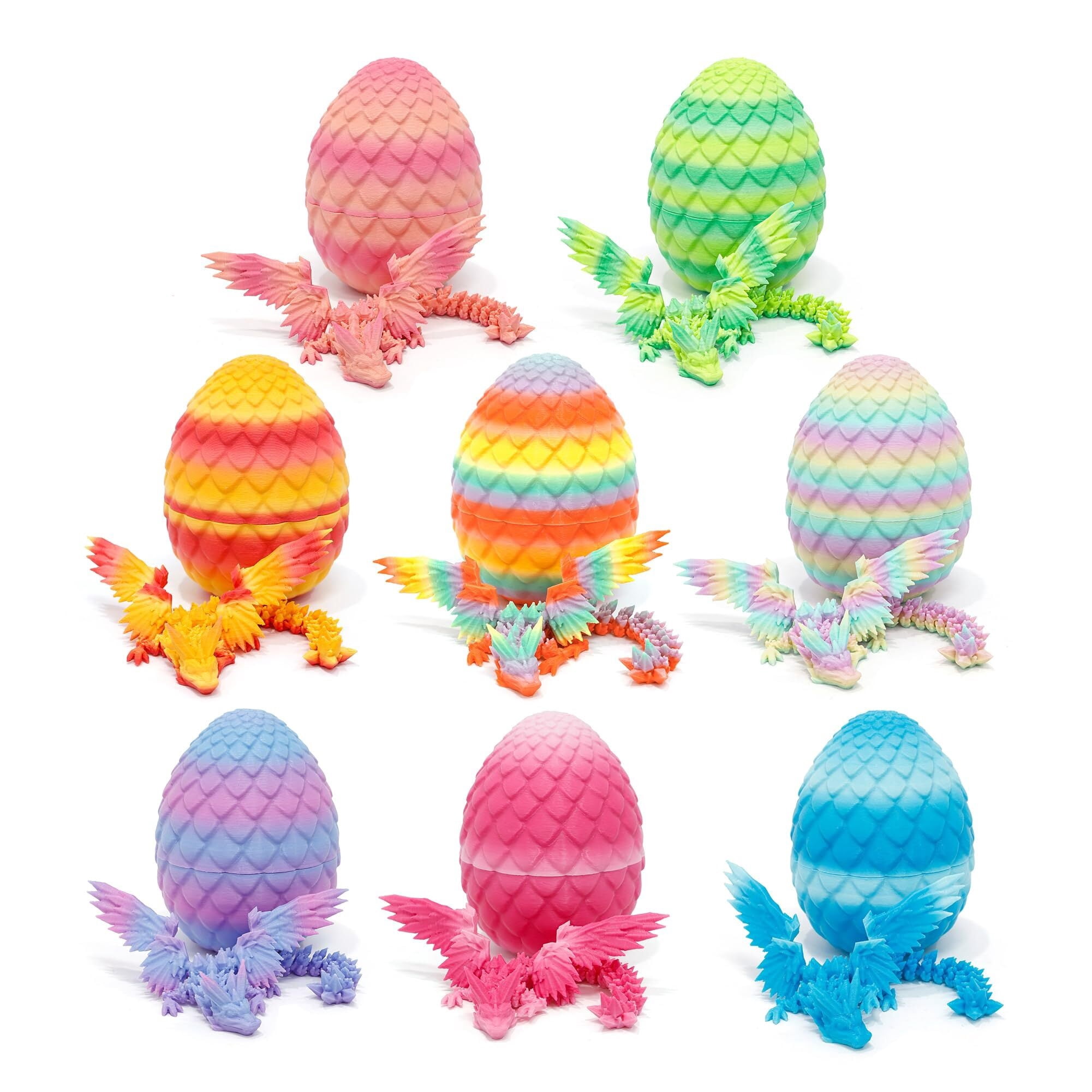 3D Printed Dragon Egg - Small with Wings Inside, Surprise for Gift ...