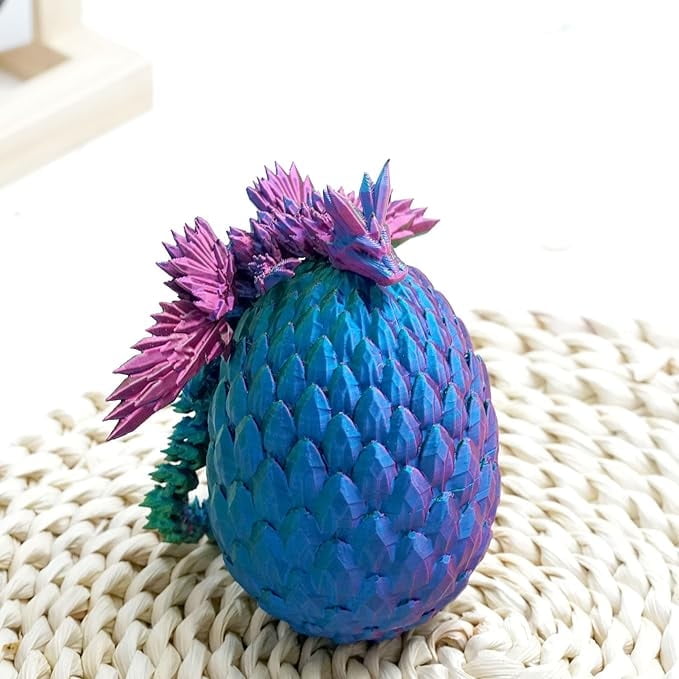3D Printed Dragon Egg with Wings, Pterosaur Eggs, Dragon Inside The Egg ...