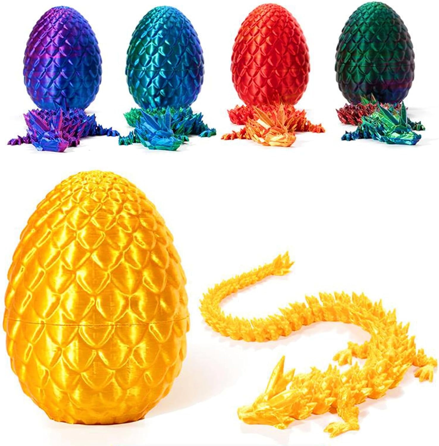 3D Printed Dragon Eggs with Dragon Fidget Toys for Adults, Inside 3D ...