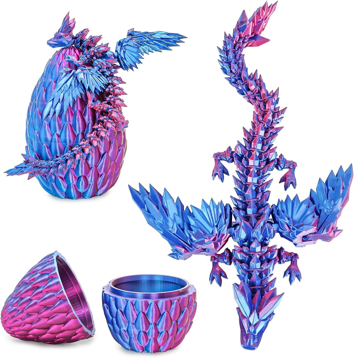 3D Printed Dragon Eggs, Mystery Crystal Dragon Eggs Small Toy Surprise ...